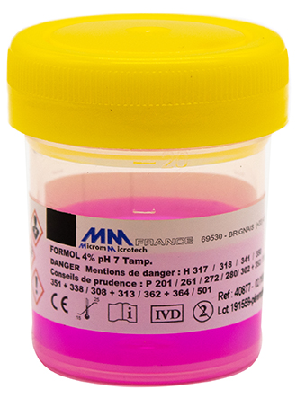 FORMOL - FLACONS, POTS, SEAUX PRÉ-REMPLIS • FIXATION & TRANSPORT ...